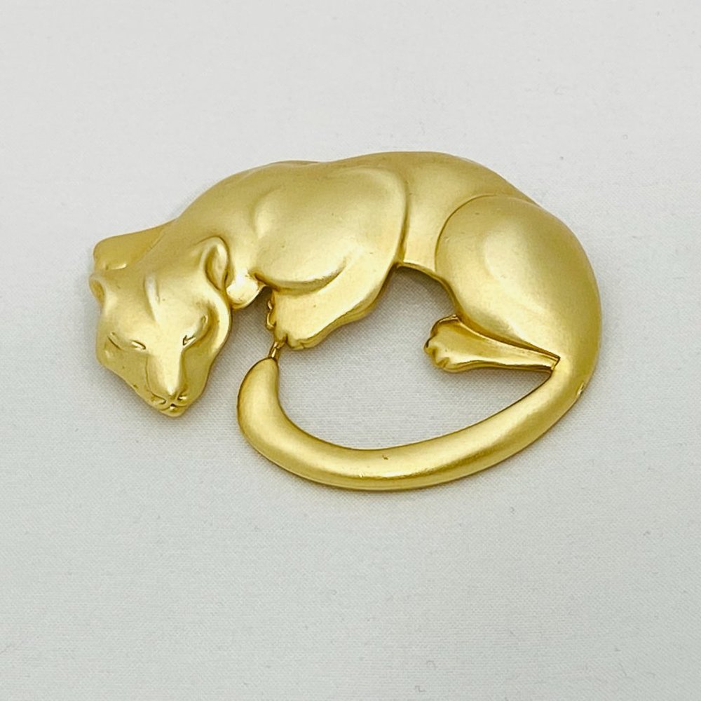 Rare Vintage Don-Lin Big Cat/Jaguar/Panther Brooch - Gem